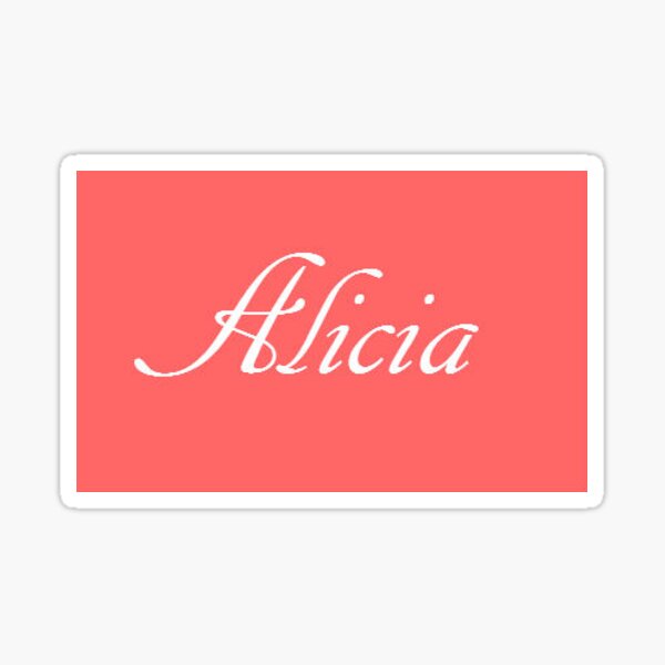 "Alicia" Sticker for Sale by tmntphan | Redbubble