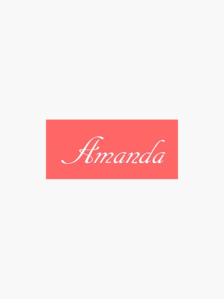 "Amanda" Sticker by tmntphan | Redbubble