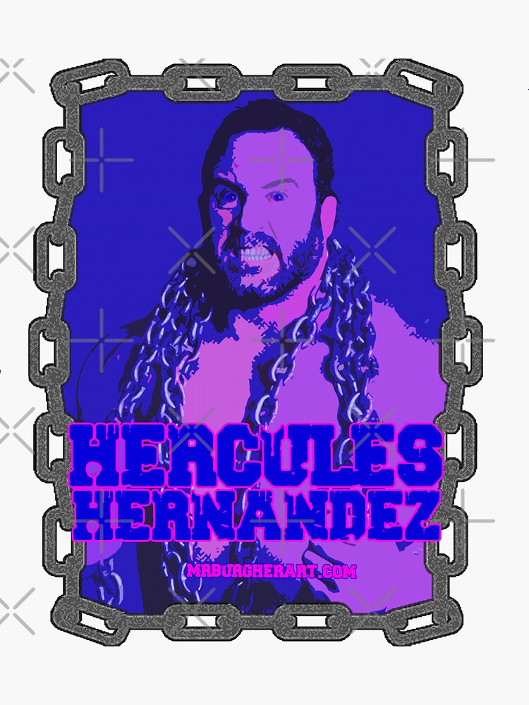 "Hercules Hernandez" Sticker by Mr-Burgher | Redbubble