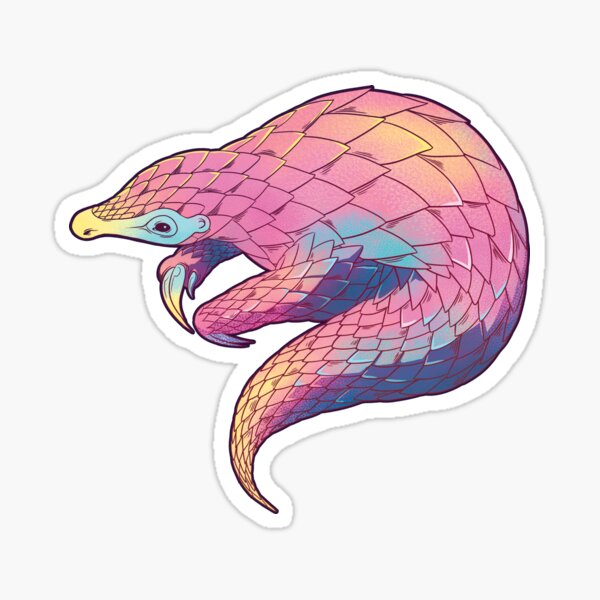 "Cute Colorful Pangolin" Sticker by supermara | Redbubble
