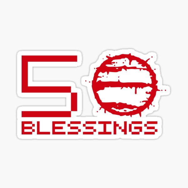 "Hotline Miami: 50 Blessings - Text" Sticker by Djidiouf | Redbubble