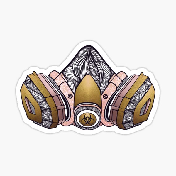 "Respirator mask" Sticker by MalaAnna | Redbubble