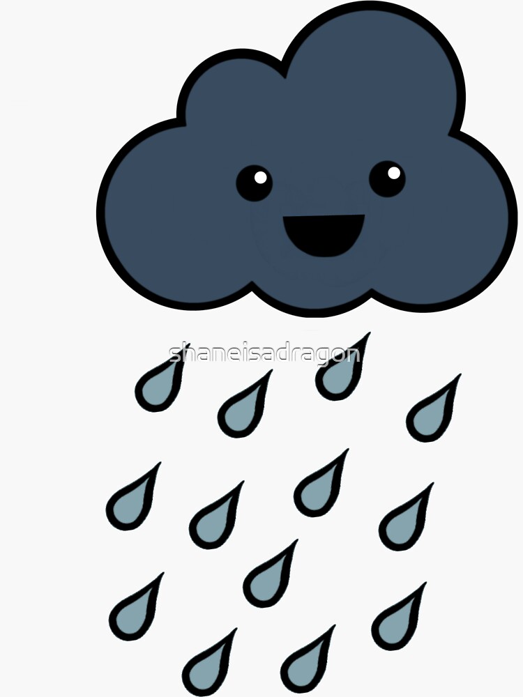 Cartoon Happy Rain Cloud