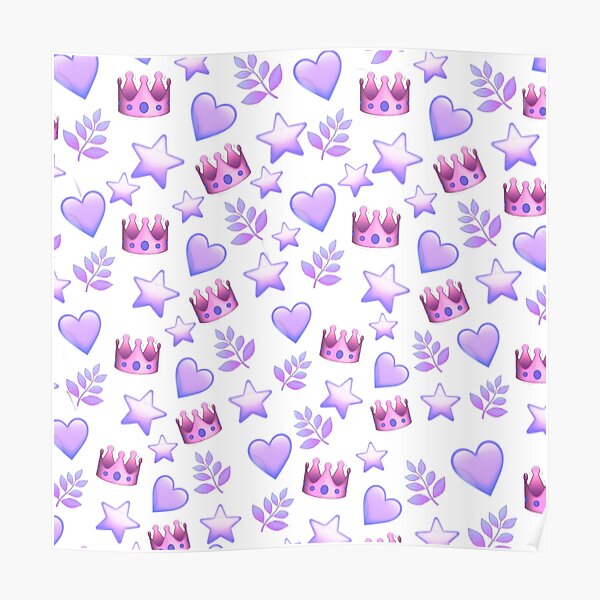 "Cute Aesthetic Purple Emojis" Poster by shauna220 | Redbubble