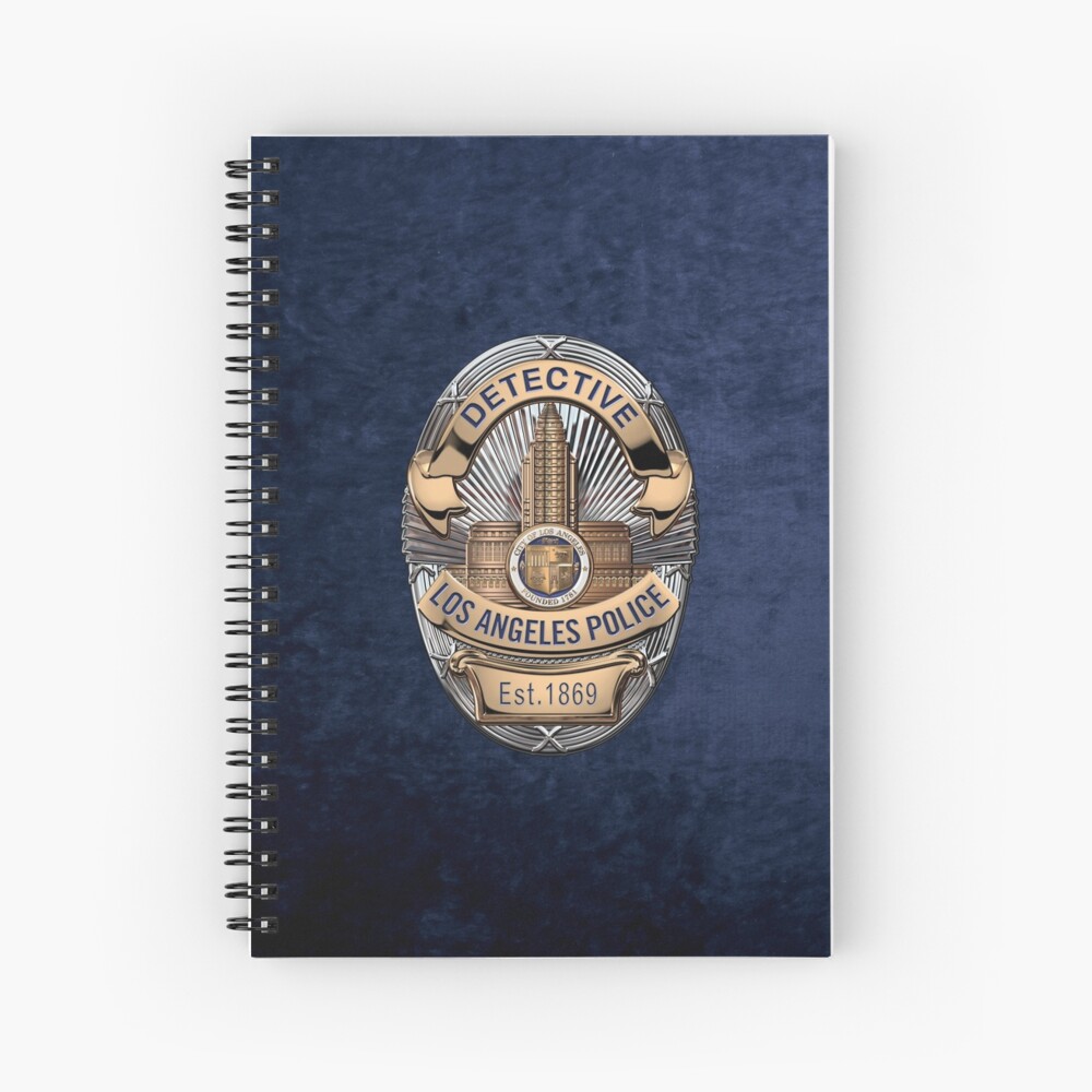 "Los Angeles Police Department - LAPD Detective Badge over Blue Velvet ...