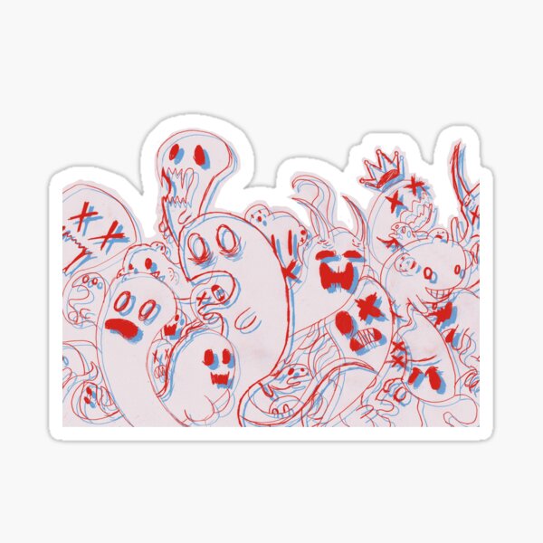 "OFF! Ghosts" Sticker by LittleKips | Redbubble
