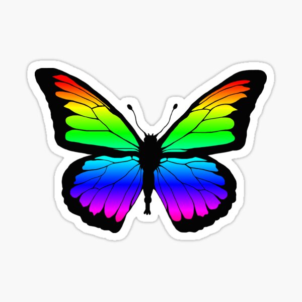"Rainbow Butterfly" Sticker for Sale by DeborahCamp | Redbubble