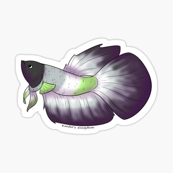 "Pride Betta | Agender Edition" Sticker by KaidasKingdom | Redbubble