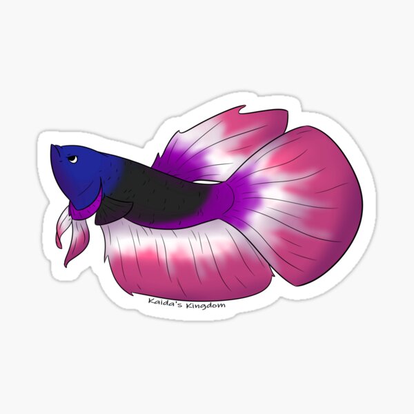 "Pride Betta | Gender Fluid Edition" Sticker for Sale by KaidasKingdom ...