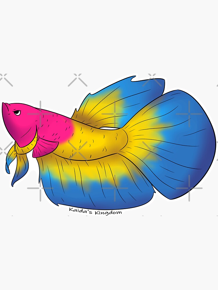 "Pride Betta | Pansexual Edition" Sticker for Sale by KaidasKingdom ...