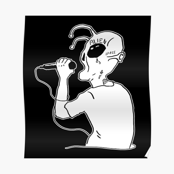 "Lil Alien - rapper from space" Poster by Alien-thang | Redbubble