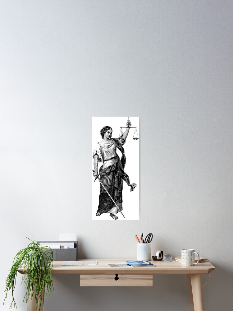 "Lady Justice." Poster by emphatic | Redbubble