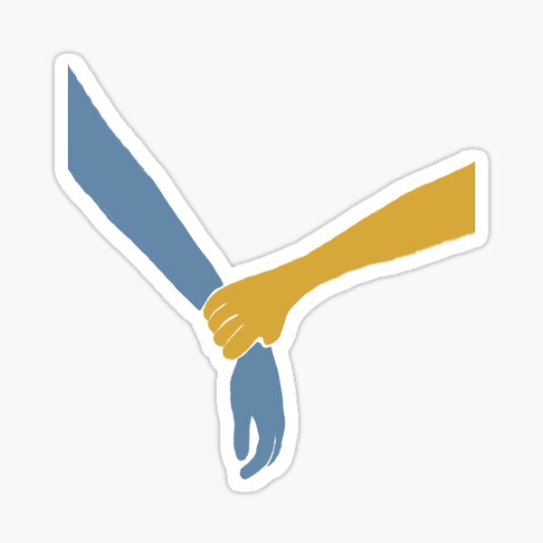 Helping Hand Stickers | Redbubble