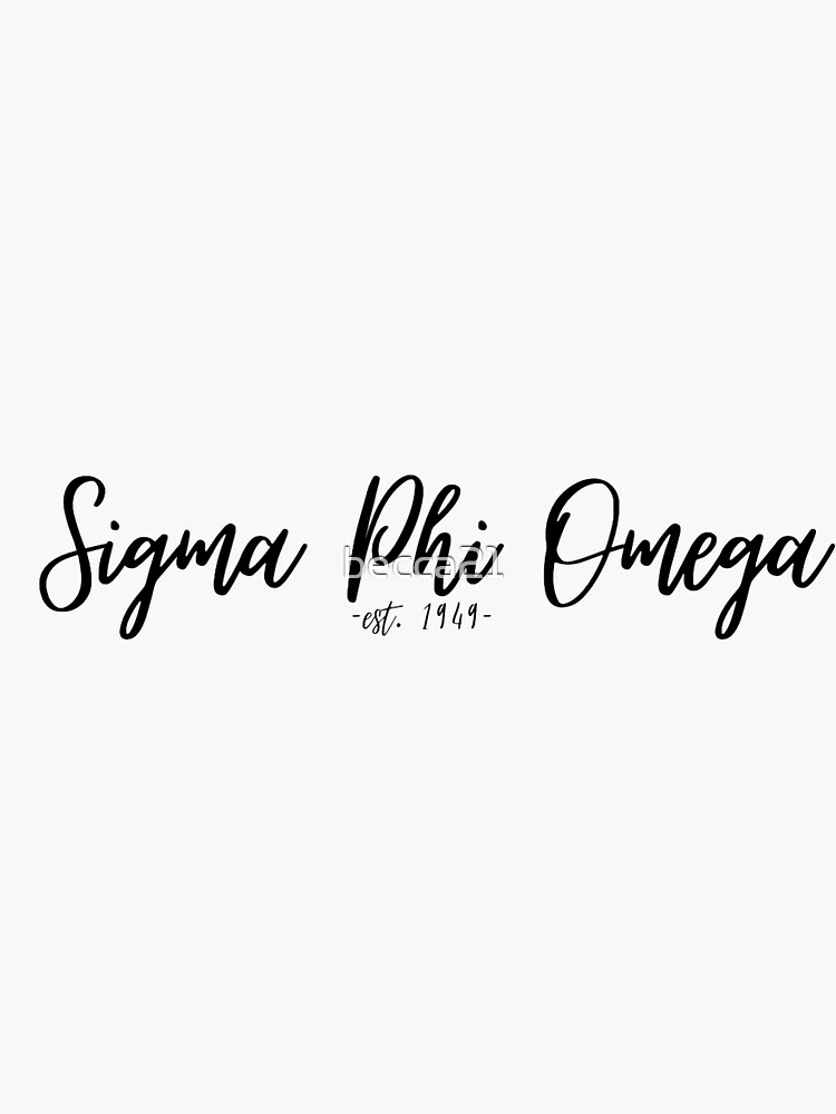 "Sigma Phi Omega Minimalistic" Sticker for Sale by becca21 | Redbubble