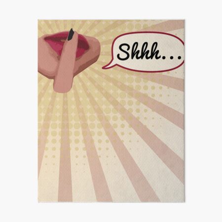 "Shh... lips (Pop art)" Art Board Print for Sale by ShinyMerch | Redbubble