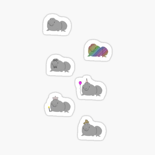 "Walrus Pack (2)" Sticker for Sale by zoehakim | Redbubble