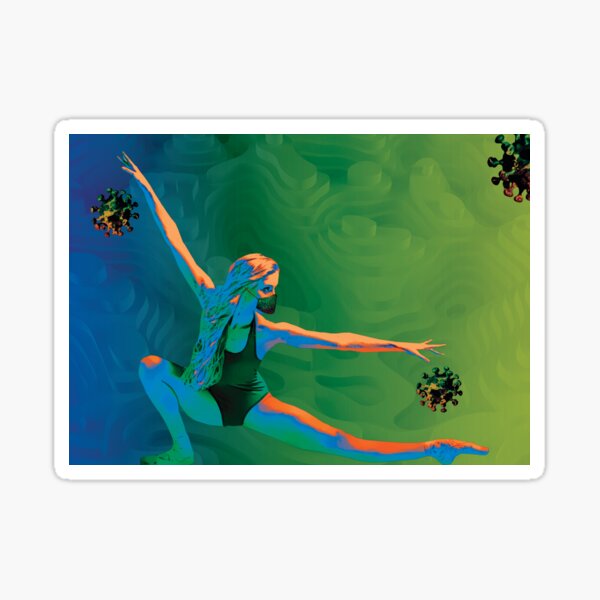 "Flattening the Covid Curve" Sticker by Think2018 | Redbubble