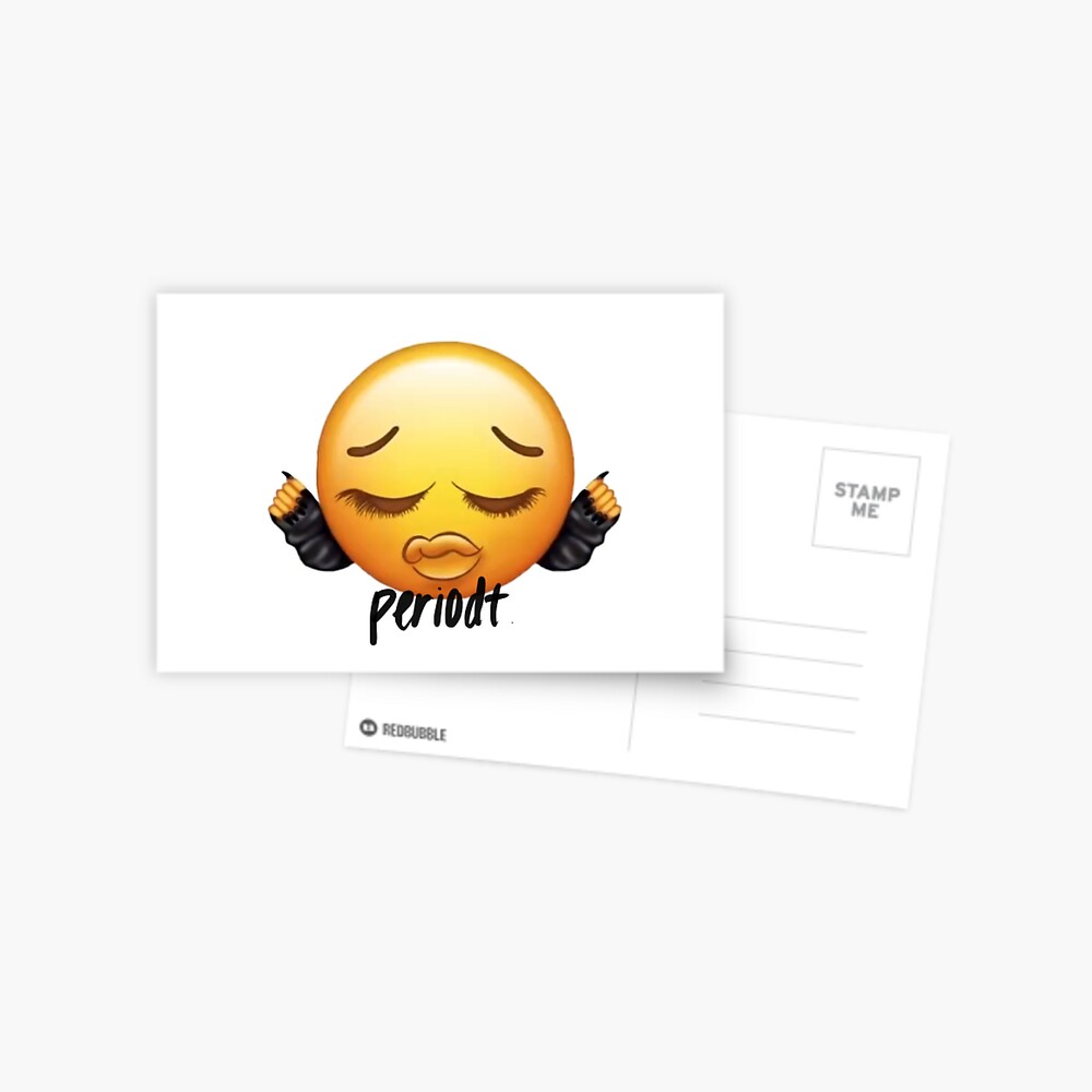 "Periodt emoji" Postcard for Sale by adieylon | Redbubble