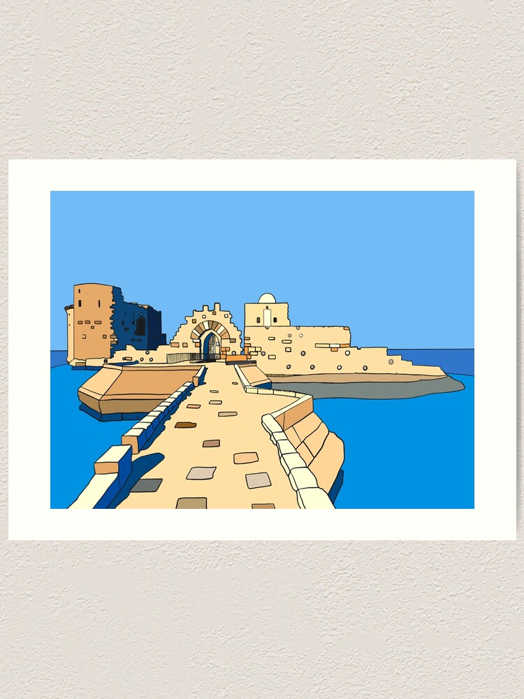 "Lebanon: Sidon Sea Castle" Art Print for Sale by dkaranouh | Redbubble