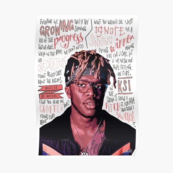 "KSI" Poster for Sale by Naomillustrates | Redbubble