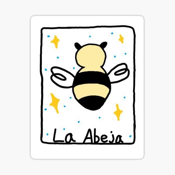 "La Abeja" Sticker by doodlleing | Redbubble