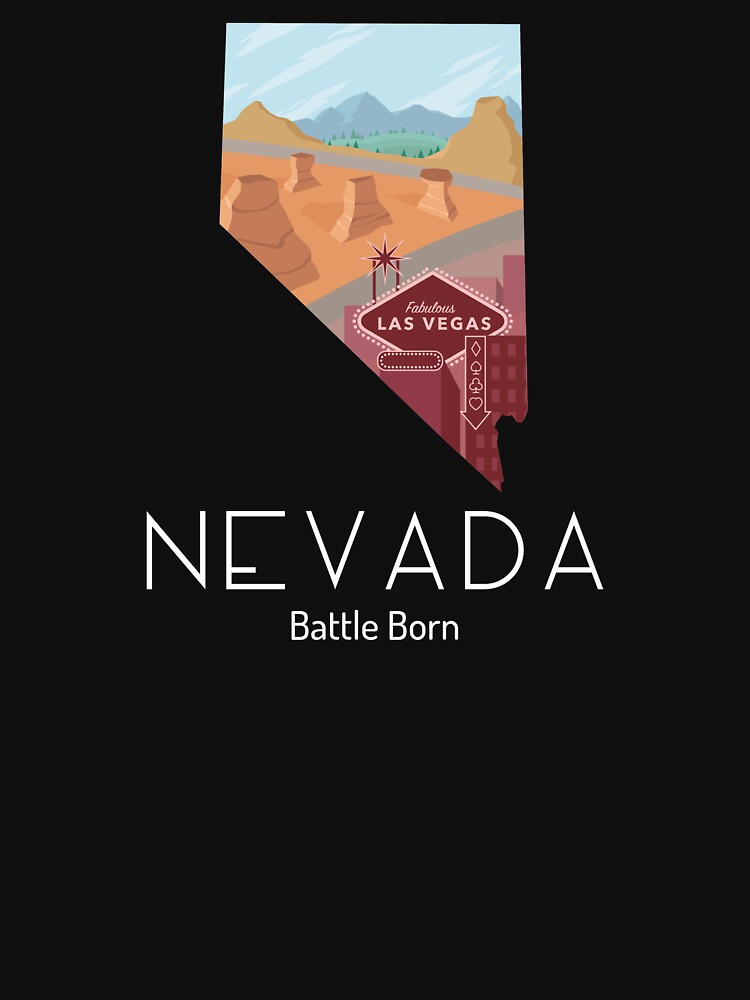"Nevada Proud State Motto Battle Born product" T-shirt for Sale by ...