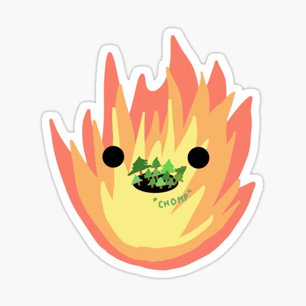 "Forest-eating Fire" Sticker for Sale by allieho | Redbubble