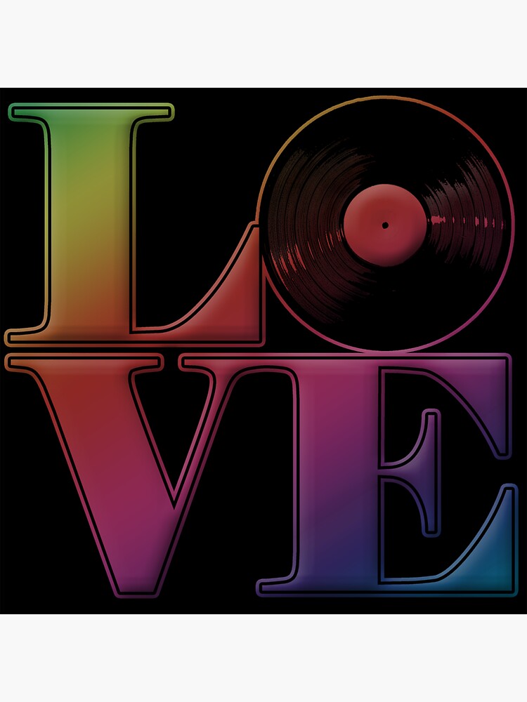 "Vinyl Love" Sticker by Bronzarino | Redbubble