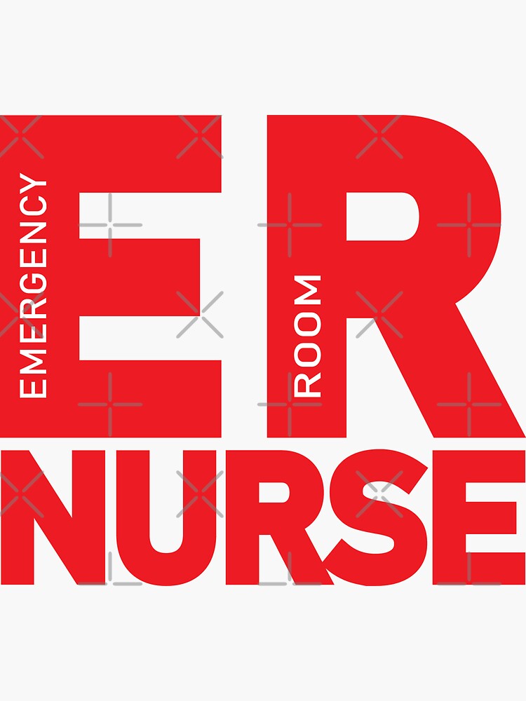 "EMERGENCY ROOM | ER NURSE" Sticker for Sale by Omochiroi | Redbubble