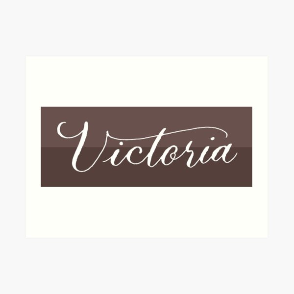 "Victoria - Modern Calligraphy Name Design" Art Print by cheesim ...