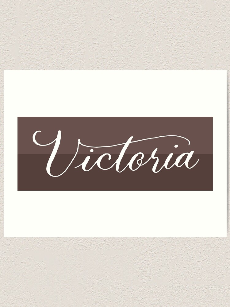 "Victoria - Modern Calligraphy Name Design" Art Print by cheesim ...