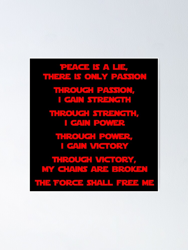 "The Sith Code" Poster by Awesomo3000 | Redbubble