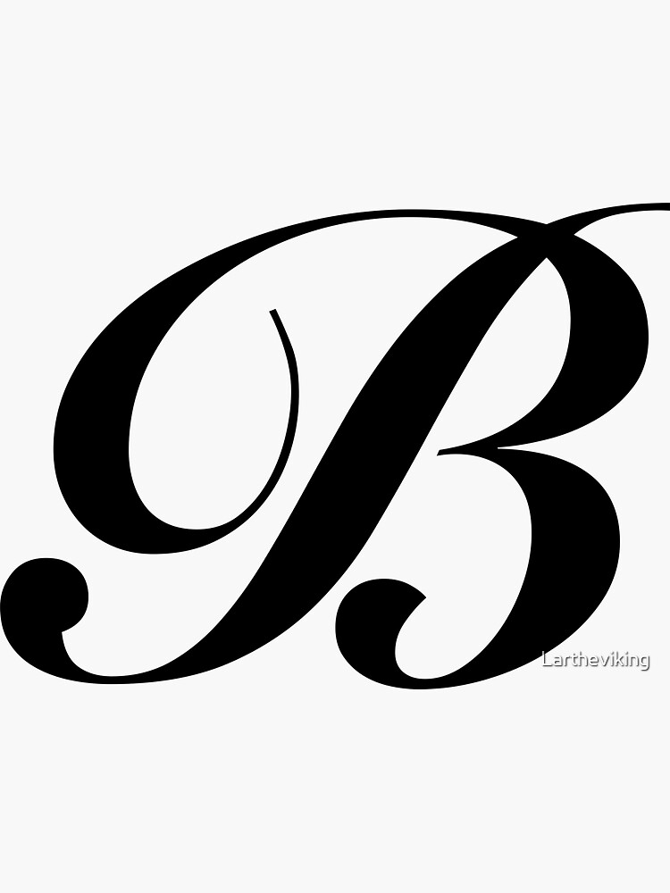 "Monogram Initial Letter B" Sticker for Sale by Lartheviking | Redbubble