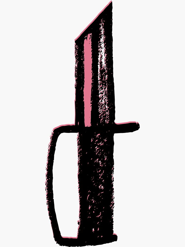"KNIFE" Sticker for Sale by Willieboyart | Redbubble