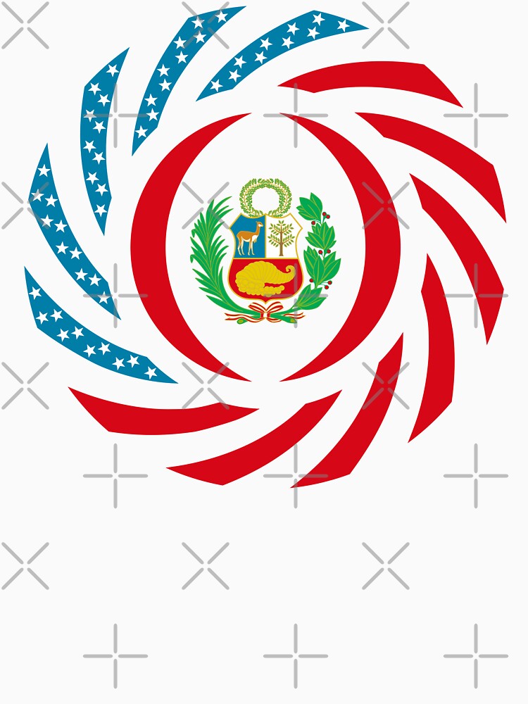 "Peruvian American Multinational Patriot Flag Series" T-shirt by ...