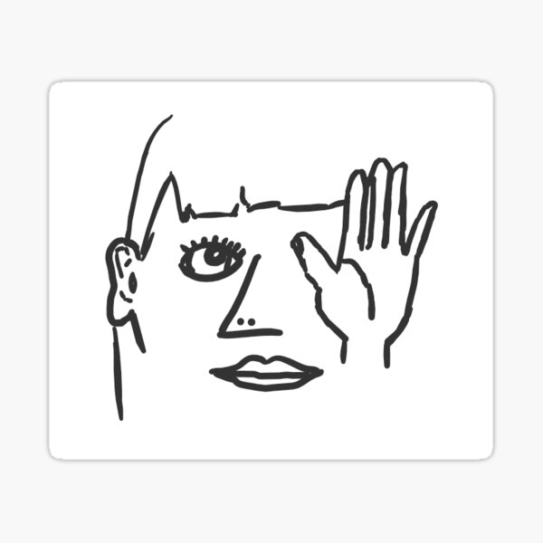 "The Coy Lady" Sticker for Sale by savvyeccentric | Redbubble