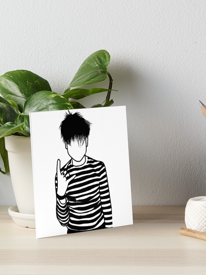 "yungblud outline" Art Board Print for Sale by littlepixie912 | Redbubble