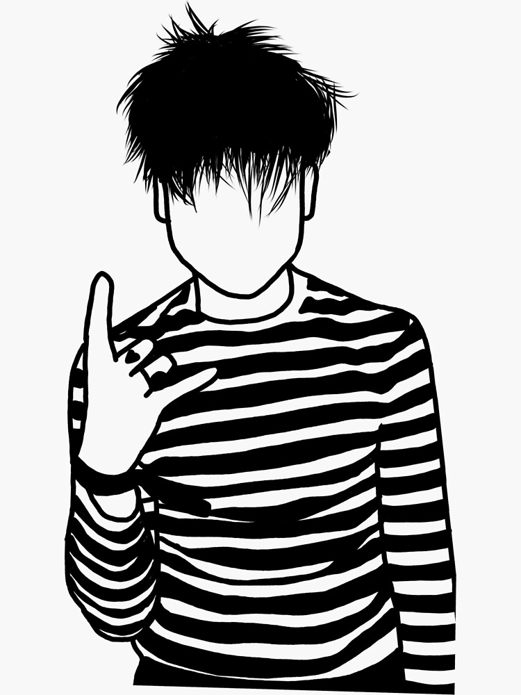 "yungblud outline" Sticker for Sale by littlepixie912 | Redbubble