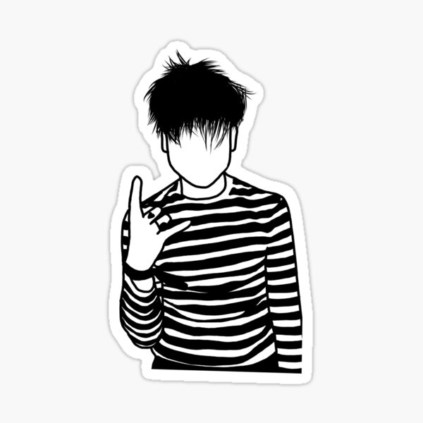"yungblud outline" Sticker for Sale by littlepixie912 | Redbubble