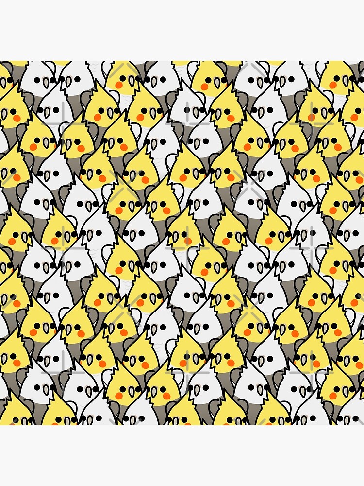 Too Many Birds! - Cockatiel Squad Pin Button Designed & Sold By Brady Buie