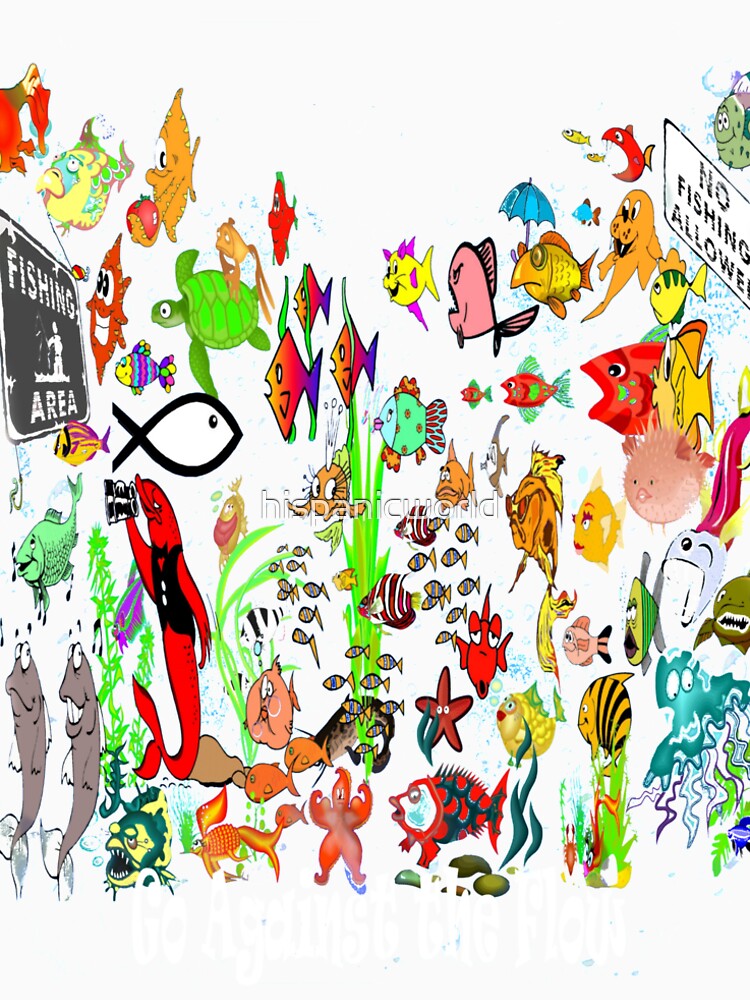 "Go Against the Flow Christian Fish Symbol Witness" T-shirt by ...