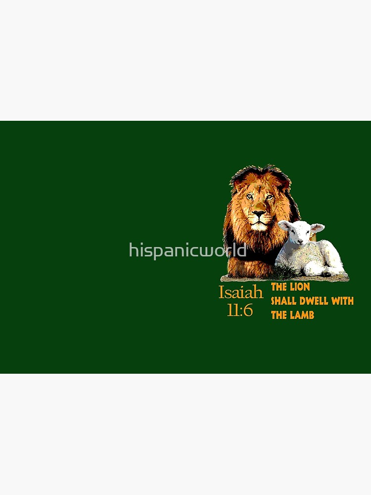 "Bibelvers Jesaja 11: 6 Der Löwe wird beim Lamm wohnen" Notizbuch von ...