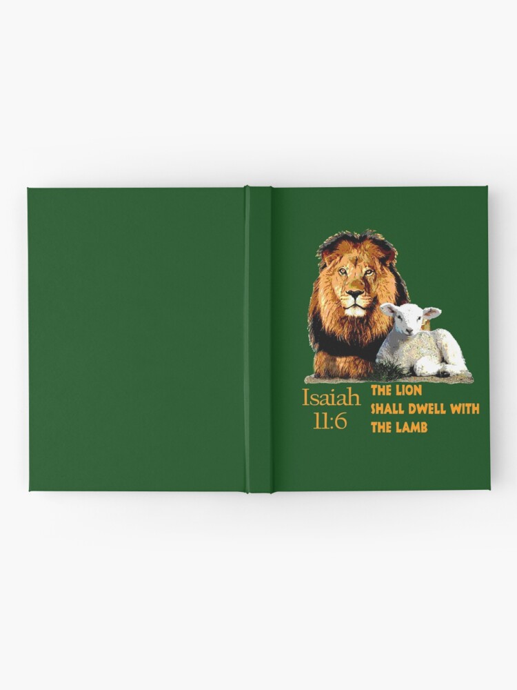 "Bibelvers Jesaja 11: 6 Der Löwe wird beim Lamm wohnen" Notizbuch von ...