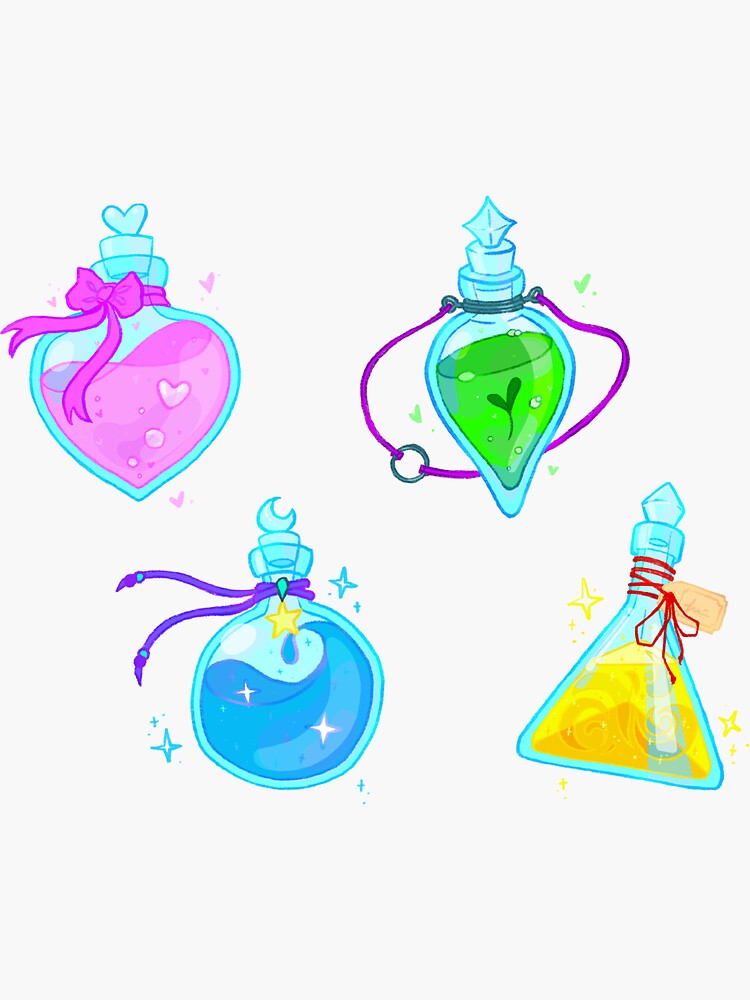 "Magical Potion Sticker Set" Sticker for Sale by shleepyurchin | Redbubble