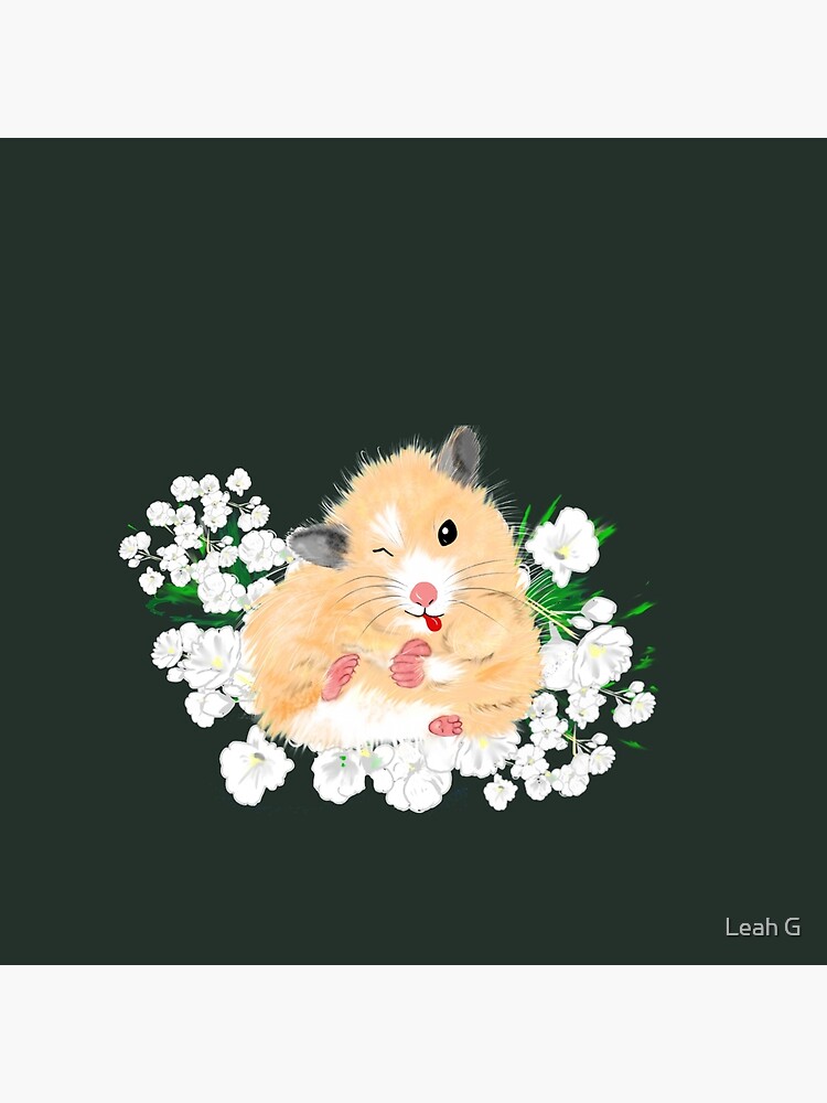 "Cute Honey Coloured Syrian Hamster Art by LeahG" Throw Pillow by ...