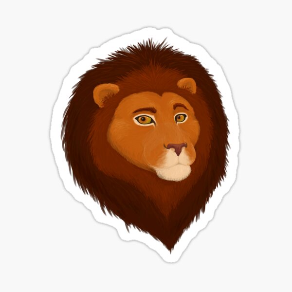 "Lion (with outline)" Sticker for Sale by catrantula | Redbubble