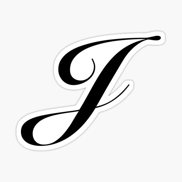 "Monogram Initial Letter J" Sticker for Sale by Lartheviking | Redbubble