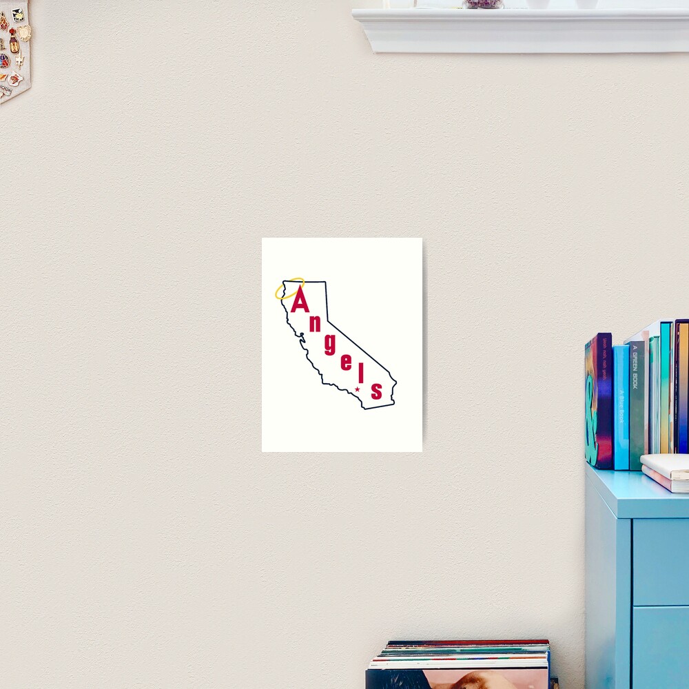 "Throwback California Angels Baseball Logo" Art Print by ...