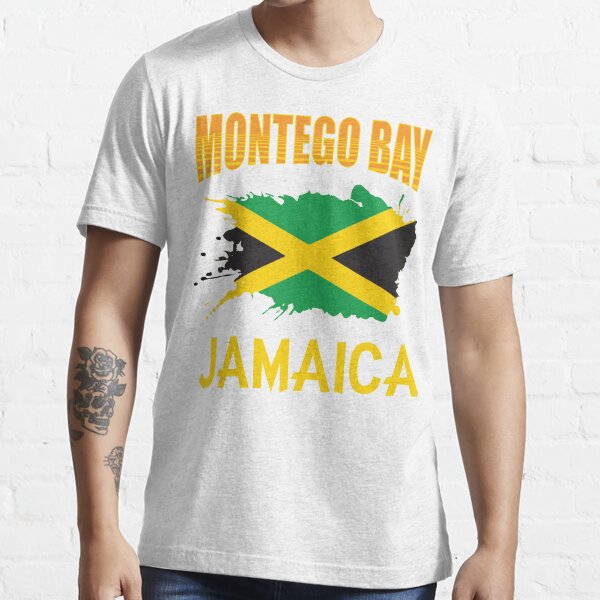 "Montego Bay Jamaica Jamaican Flag Banner Art Gift" T-shirt by ...