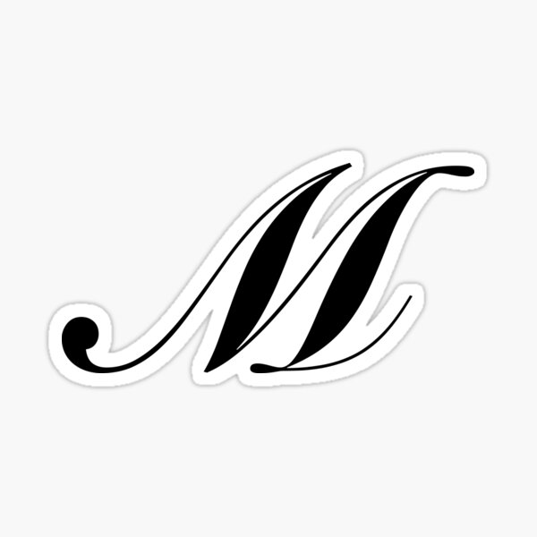 "Monogram Initial Letter M" Sticker for Sale by Lartheviking | Redbubble